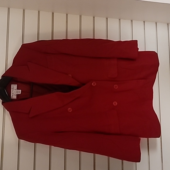 Rena Rowan | Jackets & Coats | Rena Rowan Red 0 Wool Blazer Red 14 ...